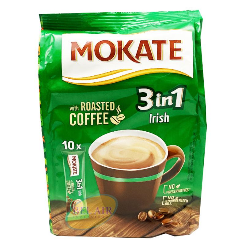 Mokate 3 in 1 Roasted Coffee Irish 10 Pack - Case of 10 Wholesale