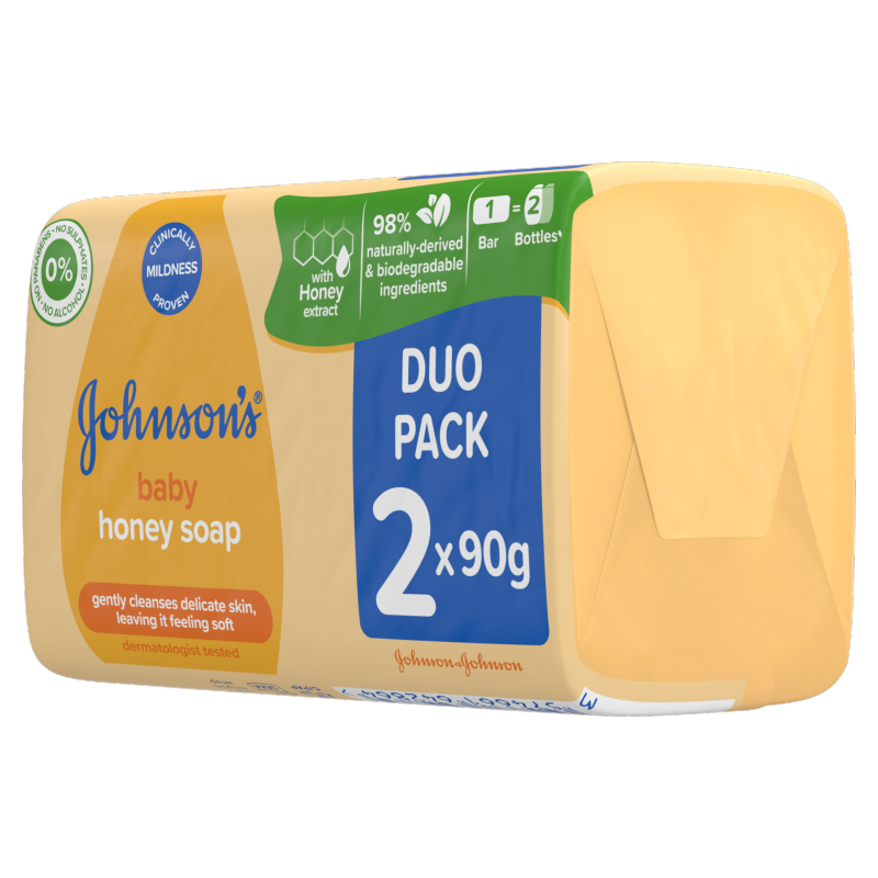 Johnson’s Baby Honey Soap 2x90g Twin Pack Wholesale