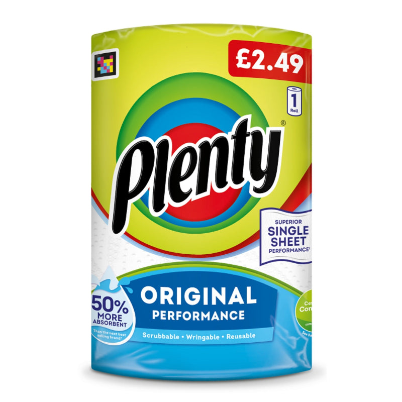 Plenty Original Kitchen Towel 100 Sheets PMP £2.49 - Case of 6 Wholesale