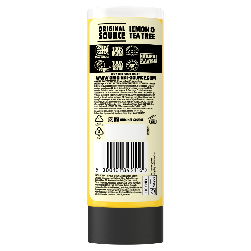 Original Source Shower Gel Lemon & Tea Tree 250ml - Case of 6 Wholesale