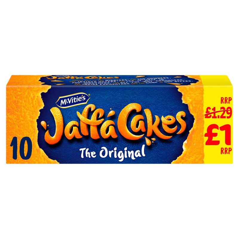 McVitie's Jaffa Cakes Original Biscuits 10 Pack 122g PMP £1 - Case of ...