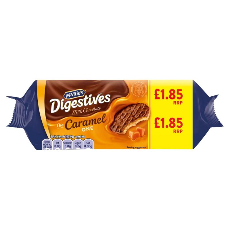 McVitie's Caramel Digestives Biscuits 250g PMP £1.85 - Case of 15 Wholesale
