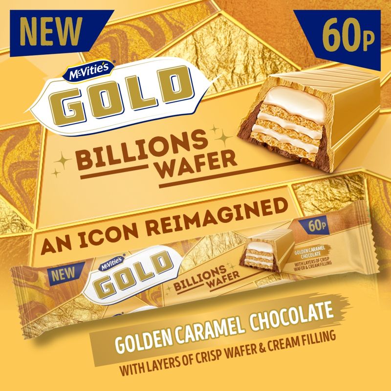 McVitie's Gold Billion Wafer Bars 24 Pack CDU 39.5g PMP 60p - Case of ...