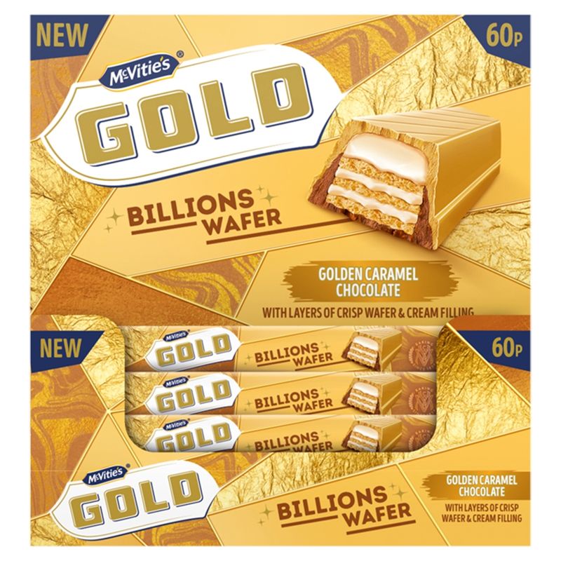 McVitie's Gold Billion Wafer Bars 24 Pack CDU 39.5g PMP 60p - Case of ...