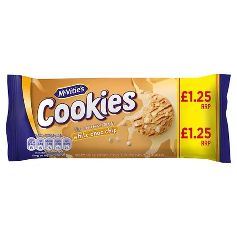 McVitie's Cookies White Choc Chip 150g PMP £1.25 - Case of 12 Wholesale