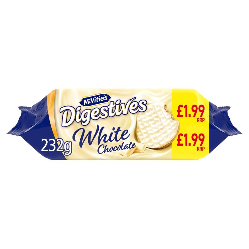 McVitie's White Chocolate Digestives Biscuits 232g PMP £1.99 - Case of ...