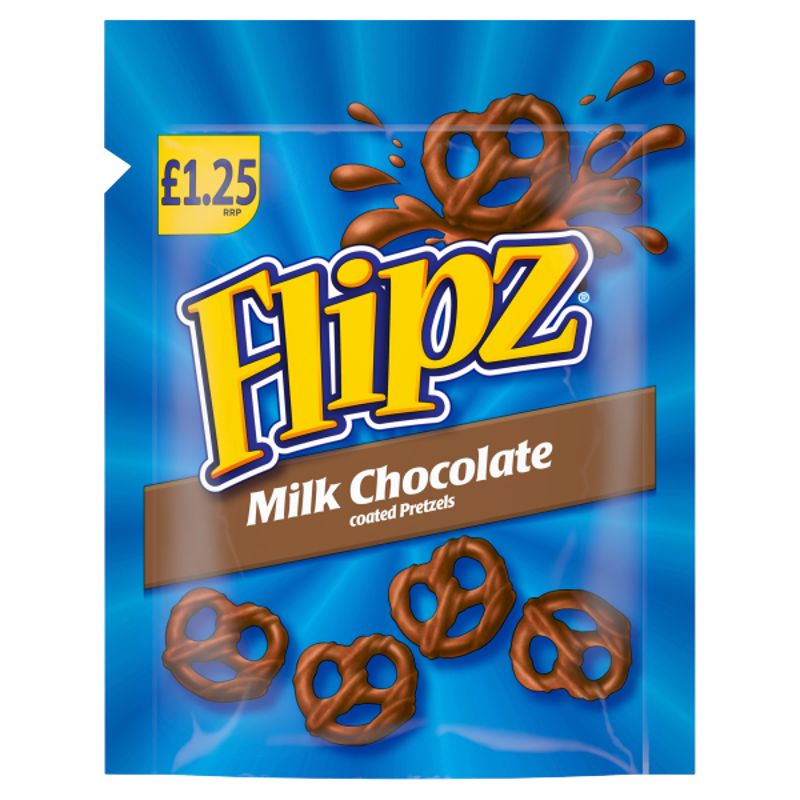 Flipz Milk Chocolate Coated Pretzels 80g PMP £1.25 - Case of 12 Wholesale