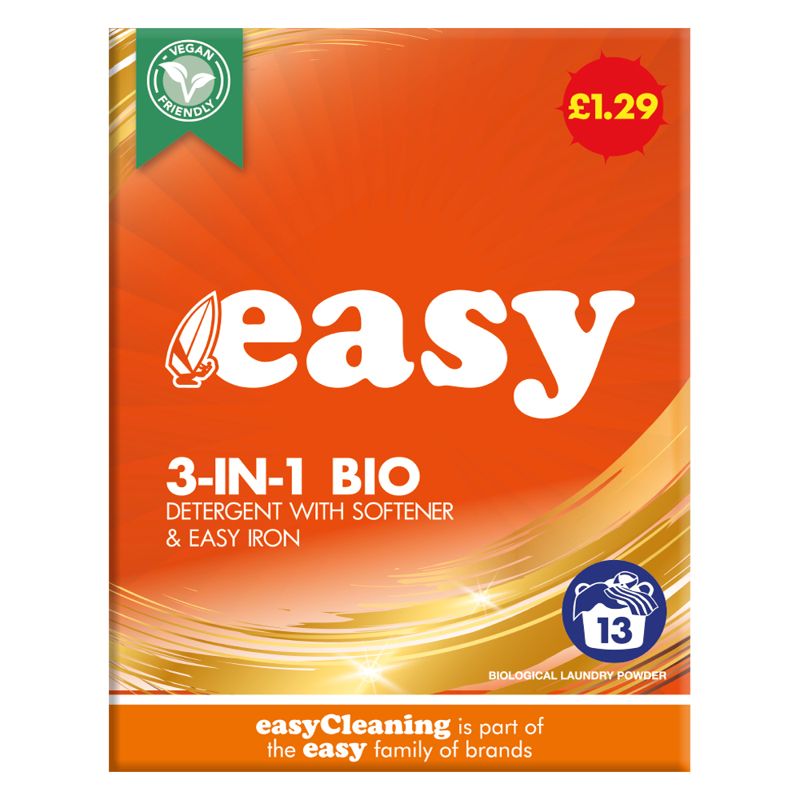 Easy Laundry Powder 13 Wash 3 in 1 Bio 884g - Case of 6 Wholesale