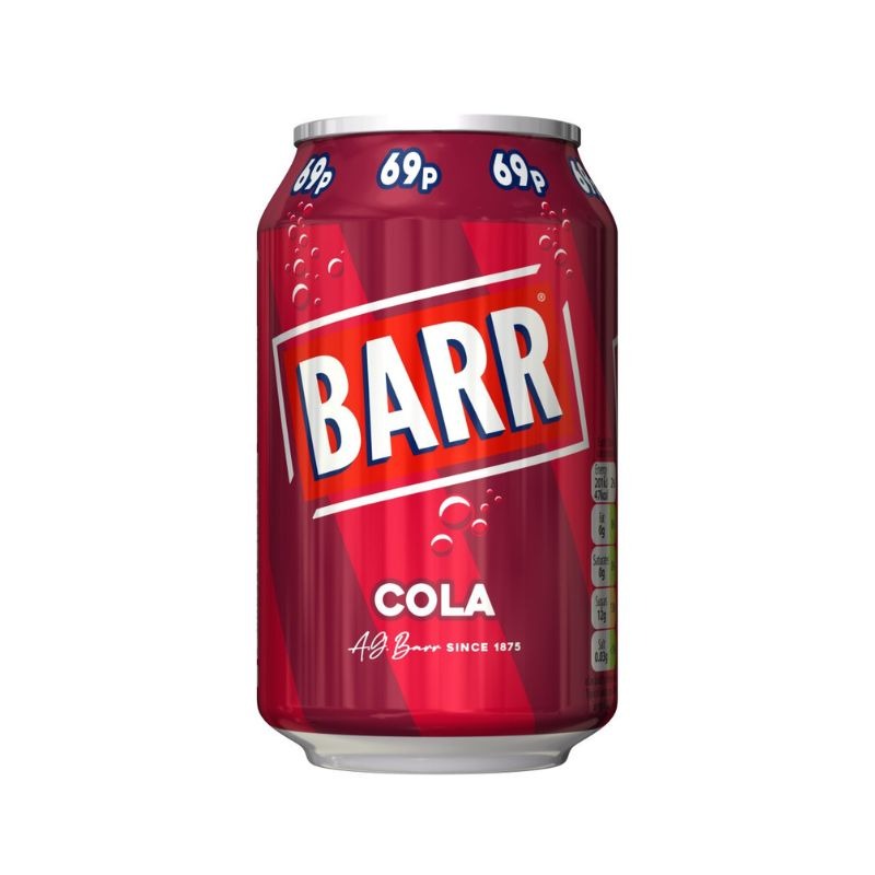 Barr Cola Cans 330ml PMP 69p - Case of 24 Wholesale