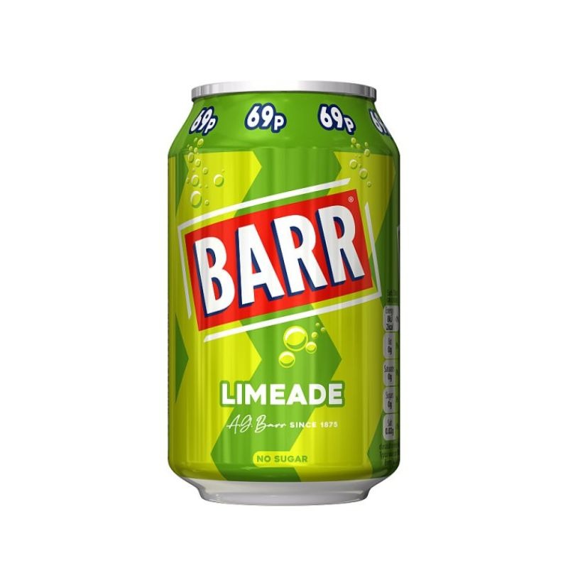 Barr Limeade Cans 330ml PMP 69p - Case of 24 Wholesale