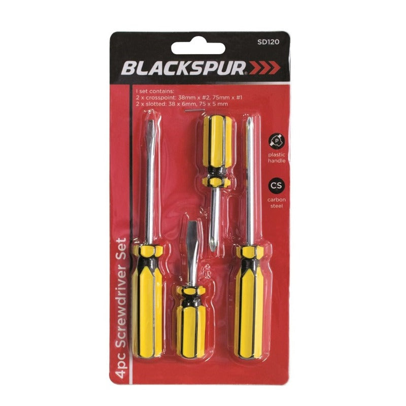 Blackspur Screwdriver Set 4 Pcs Wholesale