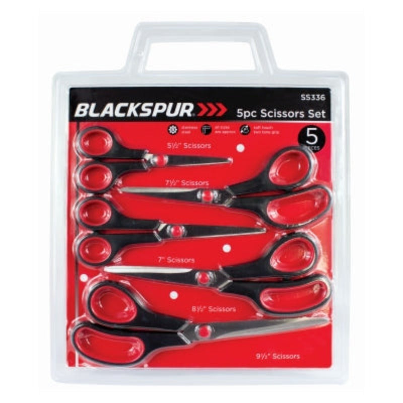 Blackspur Scissors Set 5 Pack Wholesale