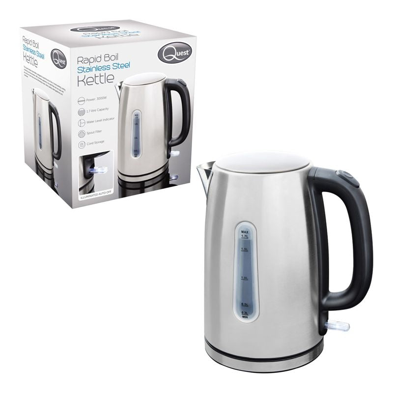 Quest Rapid Boil Stainless Steel Kettle 1.7L Wholesale