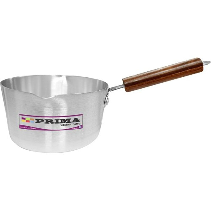 Prima Aluminium Milk Pan with Wooden Handle 16cm Wholesale