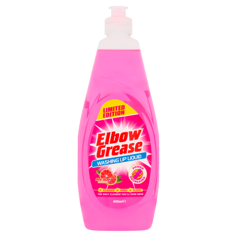 Elbow Grease Washing Up Liquid Pink 600ml - Case of 12 Wholesale