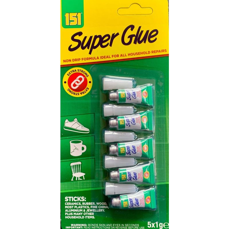 151 Super Glue 1g 5 Pack - Case of 12 Wholesale