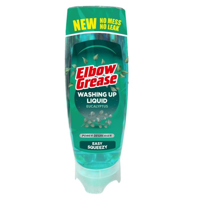 Elbow Grease Squeezy Washing Up Liquid Eucalyptus 450ml - Case of 12 ...