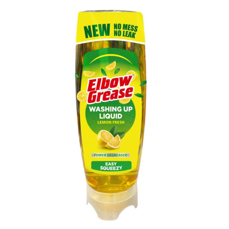 Elbow Grease Squeezy Washing Up Liquid Lemon 450ml - Case of 12 Wholesale