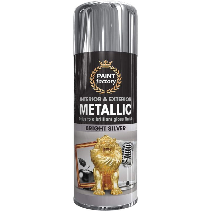 Paint Factory Metallic Silver Spray Paint 400ml Wholesale