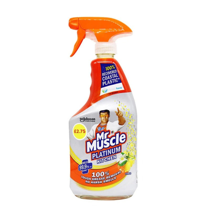 Mr Muscle Platinum Kitchen Citrus Trigger 750ml PMP £2.75 - Case of 6 ...
