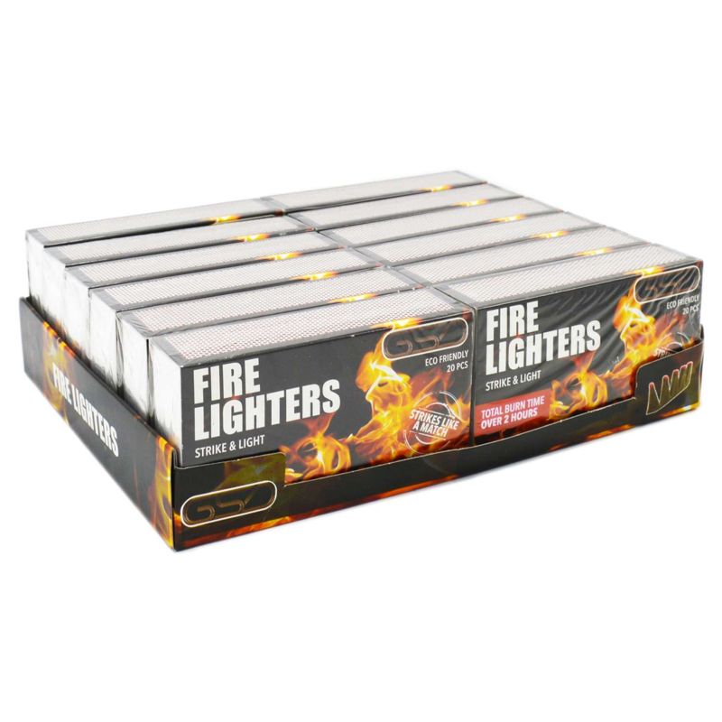 GSD Fire Lighters 20 Pack - Case of 12 Wholesale
