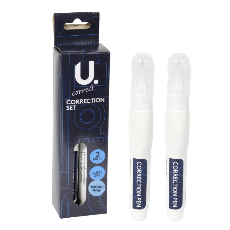 U Correct Correction Pens 2 Pack Wholesale