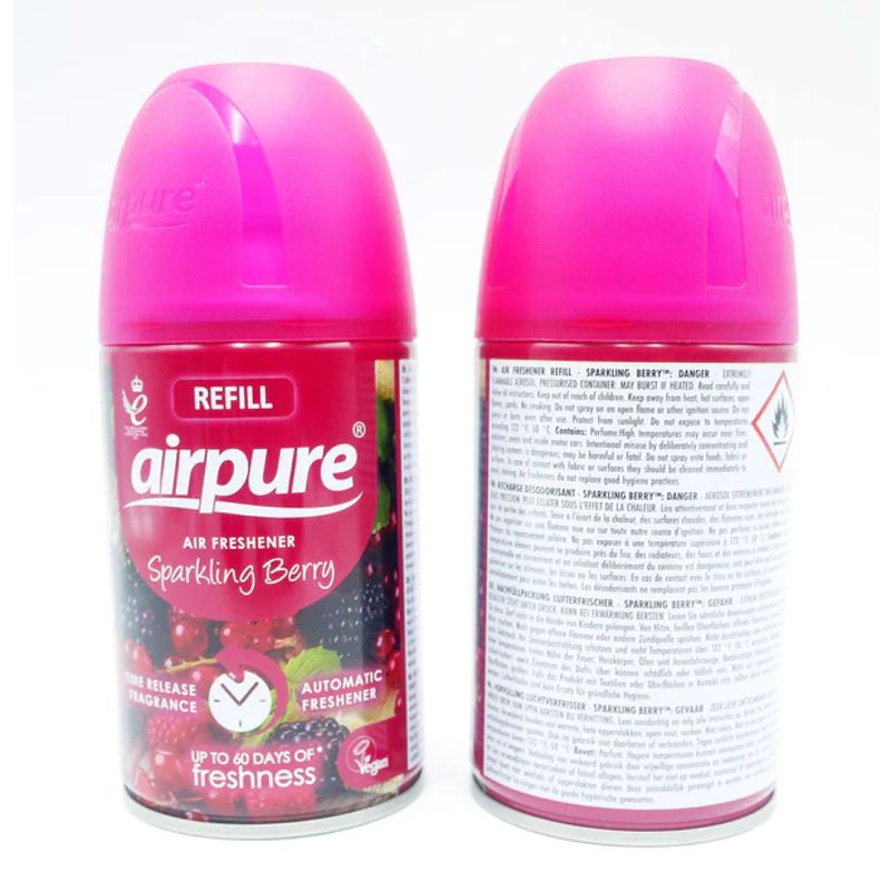 Airpure Automatic Air Freshener Refill Sparkling Berry 250ml Wholesale