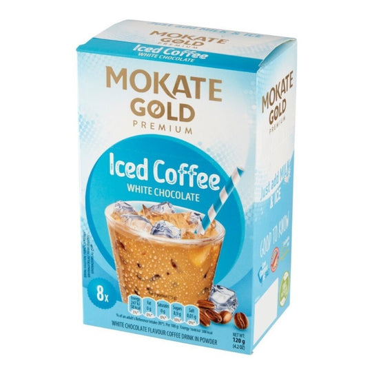 Mokate Gold Premium Iced Coffee White Chocolate 8 Pack - Case of 12 Wholesale