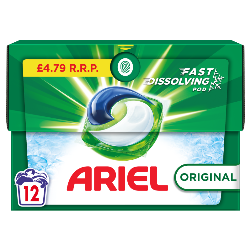 Ariel All in 1 Laundry Washing Pods Original 12w PMP £4.79 - Case of 4 ...