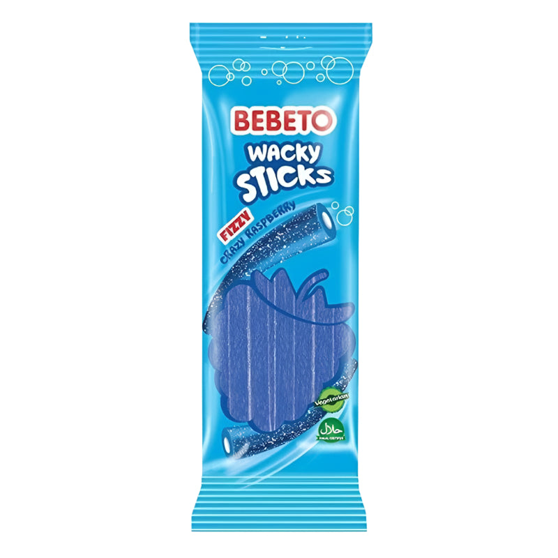 Bebeto Wacky Sticks Fizzy Blue Raspberry Pencils 160g - Case of 24 ...