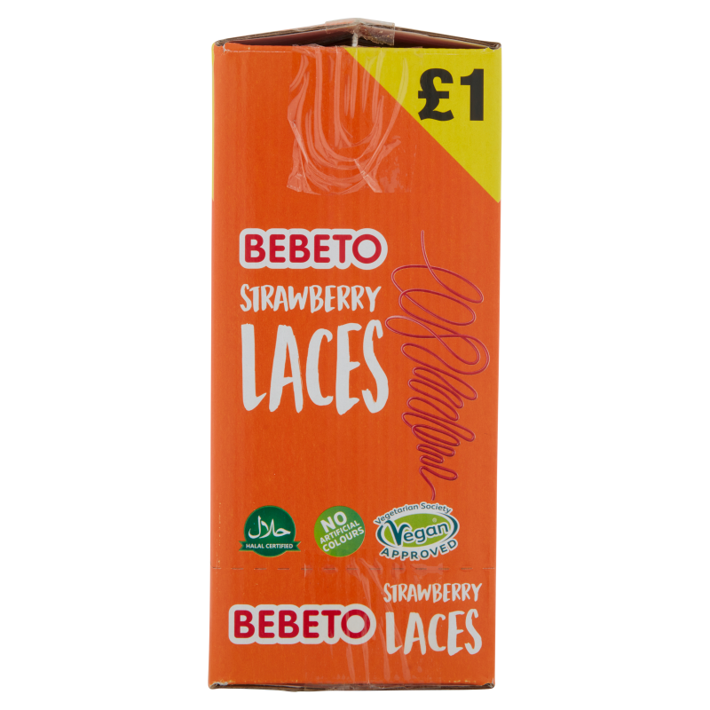 Bebeto Strawberry Laces 140g PMP £1 - Case of 12 Wholesale