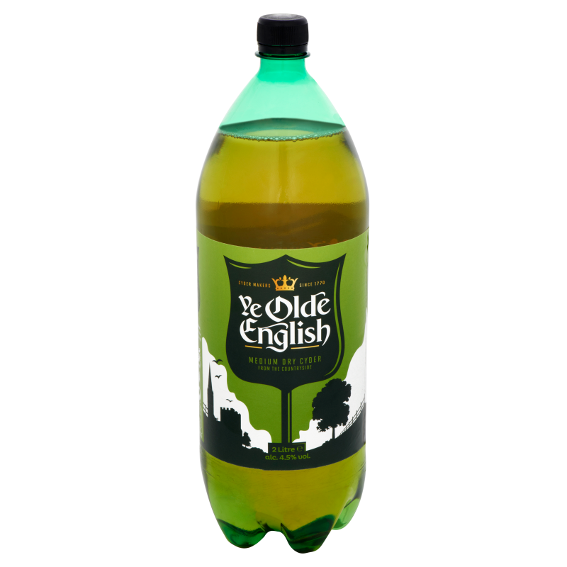 Ye Olde English Medium Dry Cider Bottles 2L - Case of 6 Wholesale