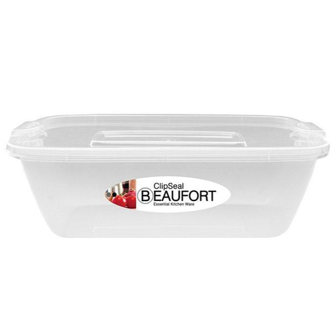 Beaufort Rectangular Ultra Food Container Clippy Lid 2L Clear Wholesale