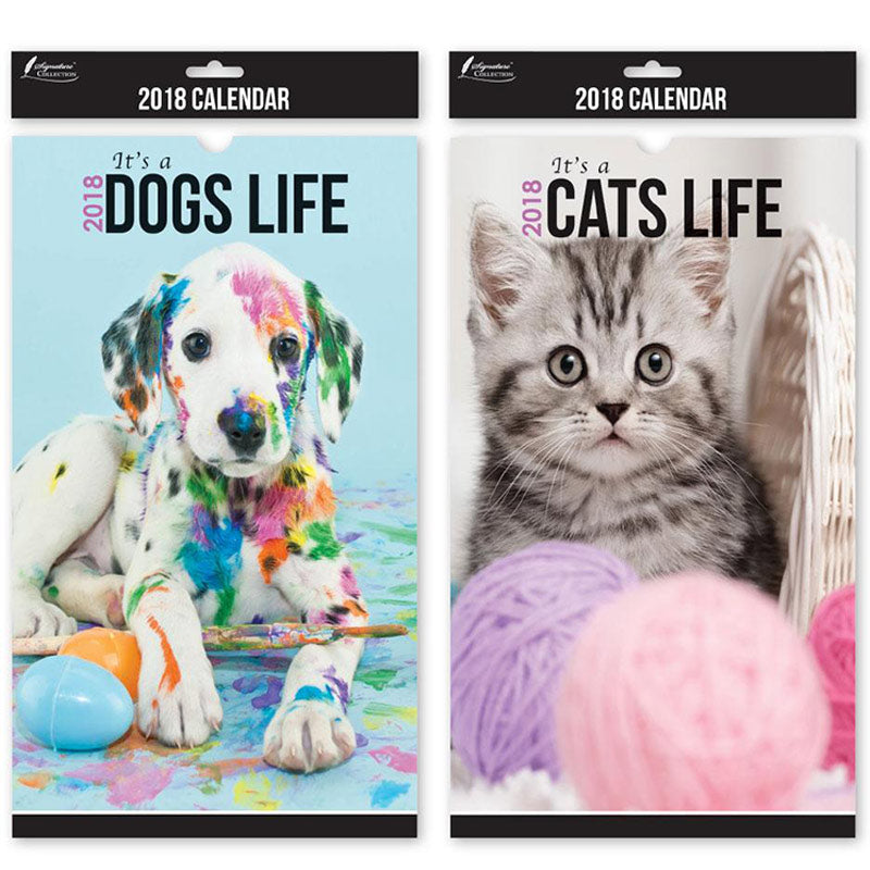 2018 Dog and Cats Life Midi Calendar Wholesale