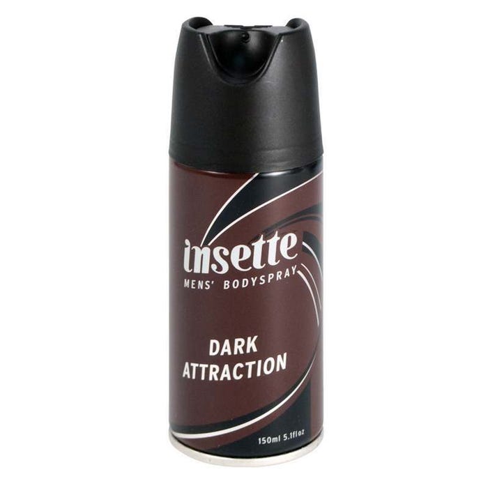 Insette Men's Anti Perspirant Dark Attraction 150ml - Case of 12 Wholesale