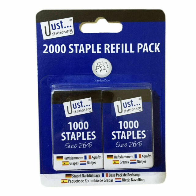 Staple Refill Pack Size 26/6 2000 Pack - Case of 12 Wholesale
