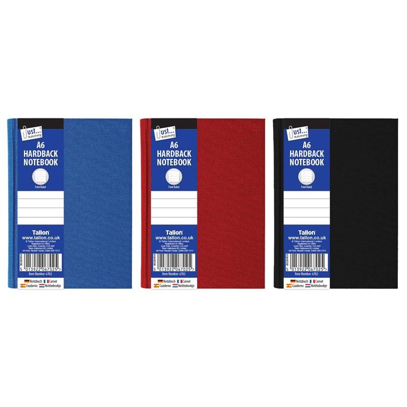 A6 Book Hardback Ruled Assorted - Case of 6 Wholesale