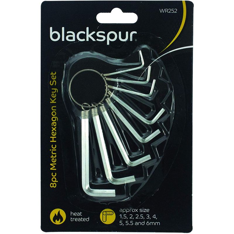 Blackspur Hexagon Alan Key Set 8 Piece Wholesale