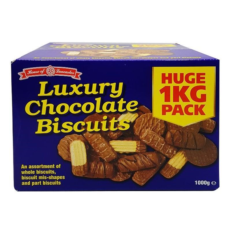 Luxury Chocolate Biscuits Assortment 1kg Box Pack Wholesale