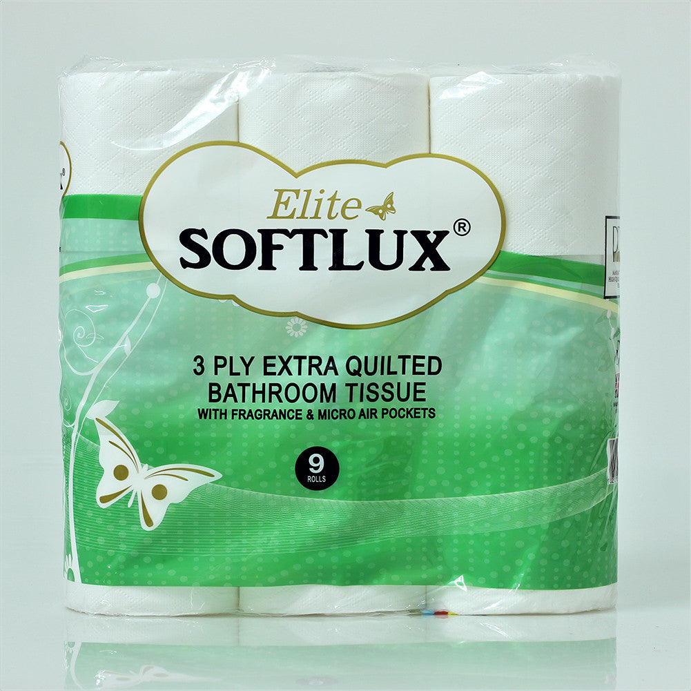 Elite Softlux White Toilet Paper 9 Pack - Case of 5 Wholesale