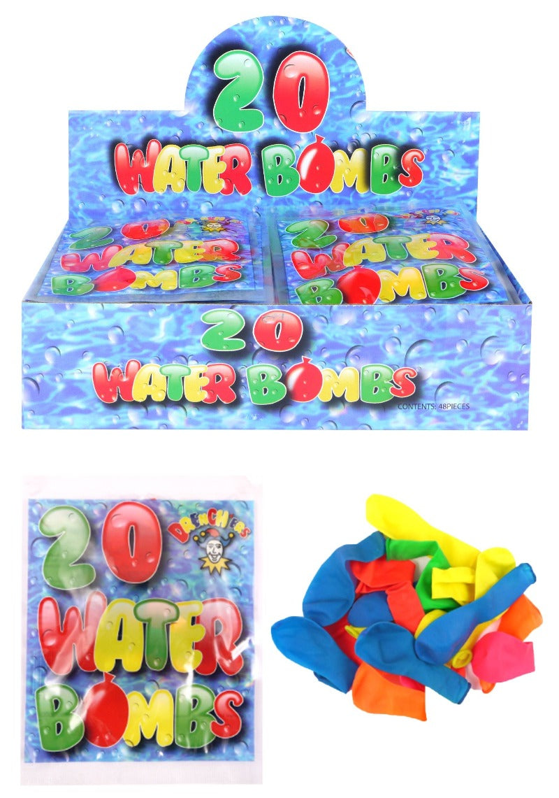 Neon Water Bombs Assorted 20pk - Case of 48 Wholesale