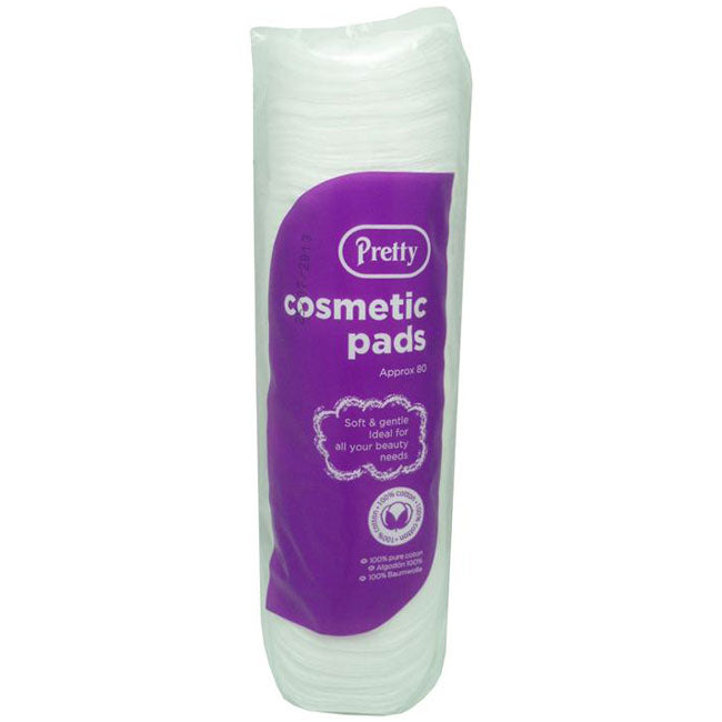 Pretty Cosmetic Cotton Pads 80 Pack - Case of 12 Wholesale