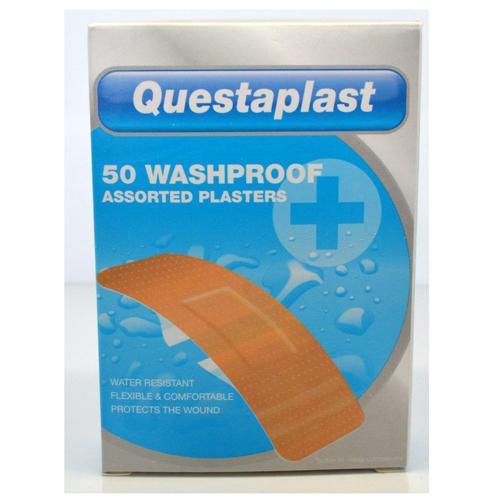 Questaplast Washproof Plasters Assorted 50pk - Case of 12 Wholesale