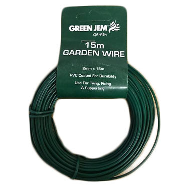 Green Jem PVC Coated Garden Wire 2mm x 15m, Green Jem PVC Coated Garden ...
