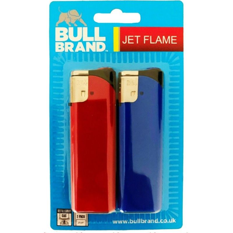 Bull Brand Jet Flame Lighters 2pk Wholesale