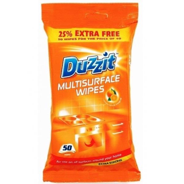 Duzzit Multisurface Jumbo Cleaning Wipes with Orange Oil 50 Pack Wholesale