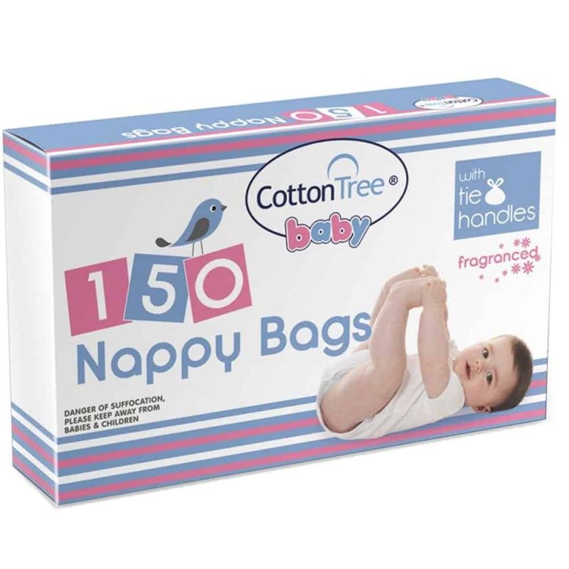 Cotton Tree Baby Fragranced Nappy Bags 150 Pack Wholesale