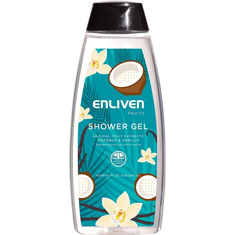 Enliven Fruits Shower Gel Coconut & Vanilla 500ml - Case of 6 Wholesale