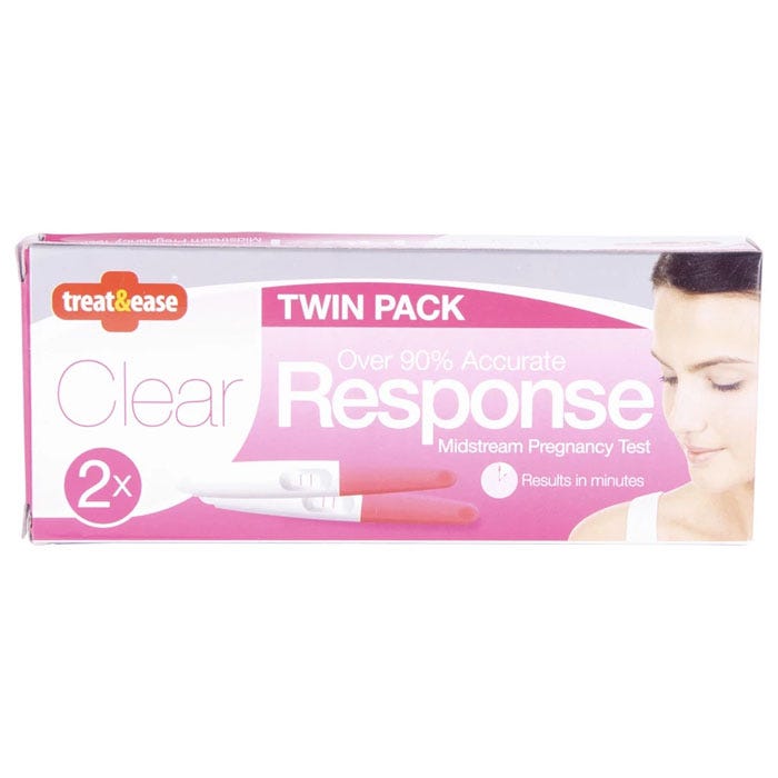 Treat & Ease Clear Response Midstream Pregnancy Test 2 Pack Wholesale