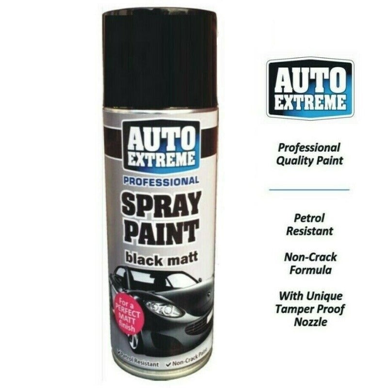 Auto Extreme Spray Paint Black Gloss 400ml - Case of 12 Wholesale